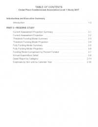 Sample Reserve Studies - Pacific Crest Reserves