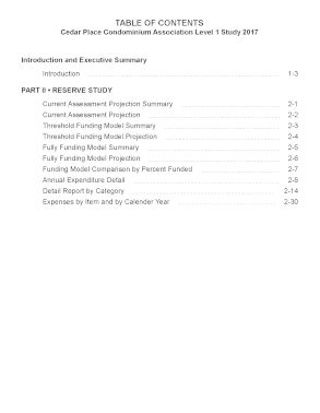 Sample Reserve Studies - Pacific Crest Reserves